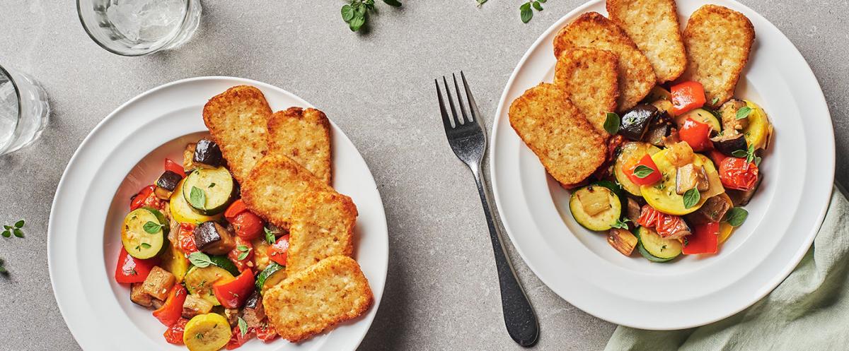 Comment faire une ratatouille express (garnie de hash browns!) étape ...