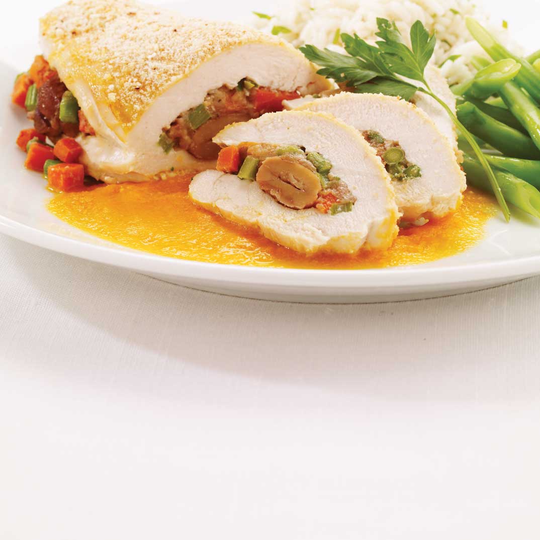 Poulet farci aux marrons | RICARDO