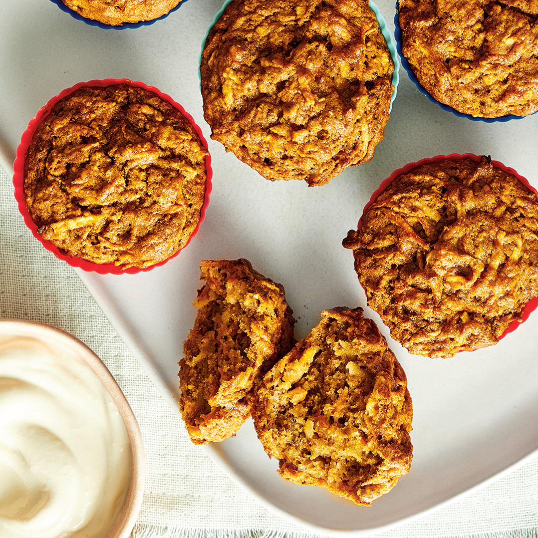 Muffins végétaliens aux pommes et aux carottes | RICARDO