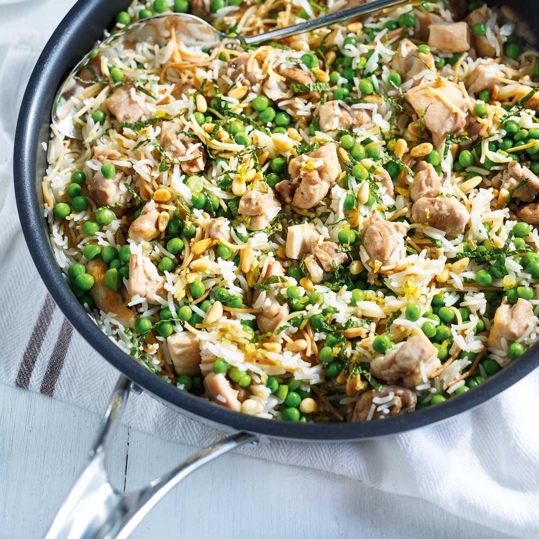 Riz aux vermicelles, au poulet et aux petits pois | RICARDO
