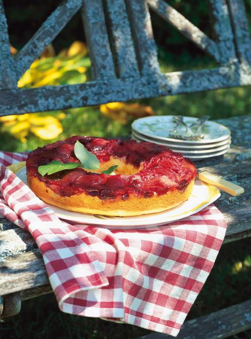 Gâteau renversé aux pommes et aux canneberges | RICARDO