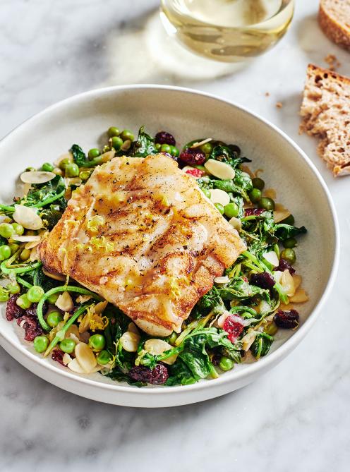 Morue poêlée et kale aux amandes | RICARDO