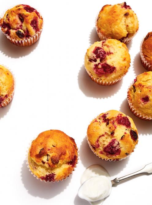 Muffins aux framboises et aux canneberges | RICARDO