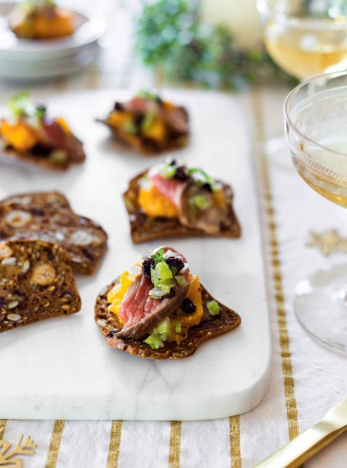 Roasted Squash and Lamb Canapés | RICARDO