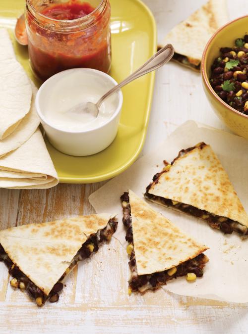 Quesadillas de haricots noirs à l'autocuiseur - Glouton