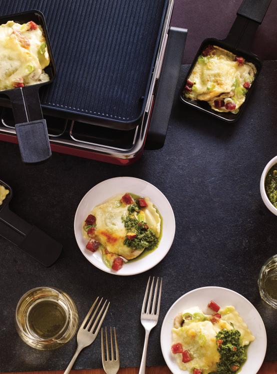 Raclette de raviolis à la crème | RICARDO