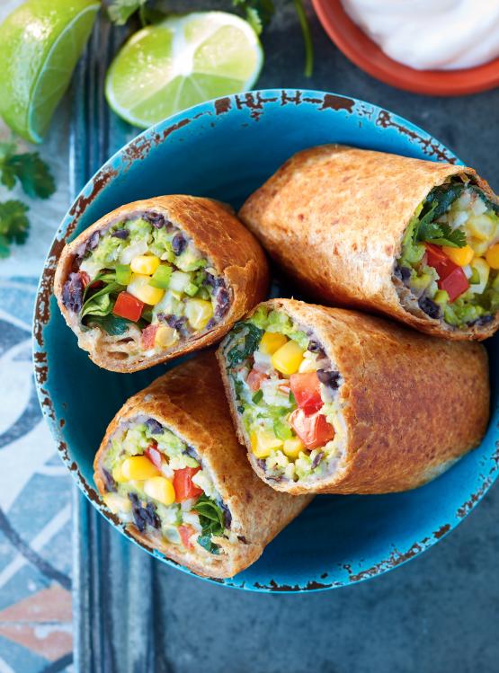 Burritos végés aux haricots noirs | Ricardo