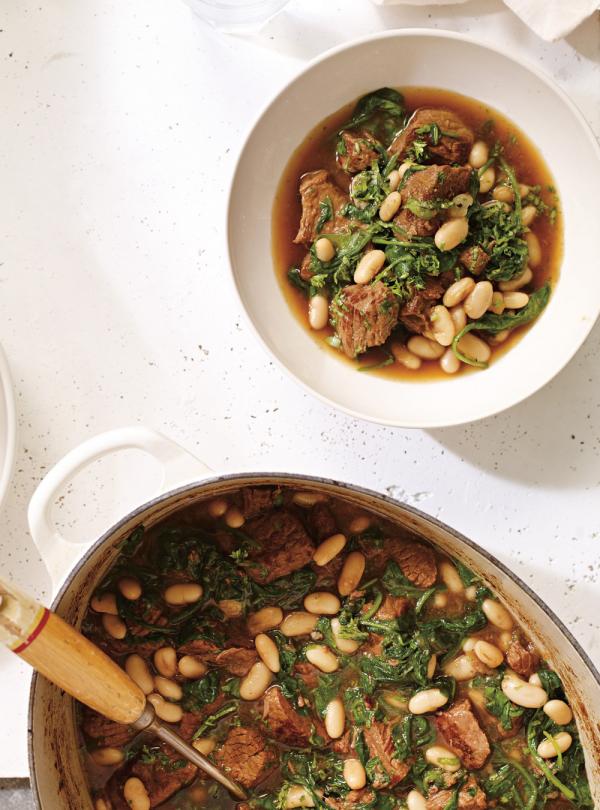 Beef Stew with Spinach and White Beans | Ricardo