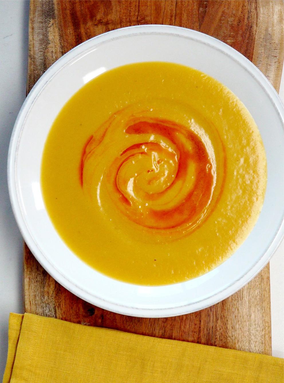 Yellow Bell Pepper Soup | RICARDO