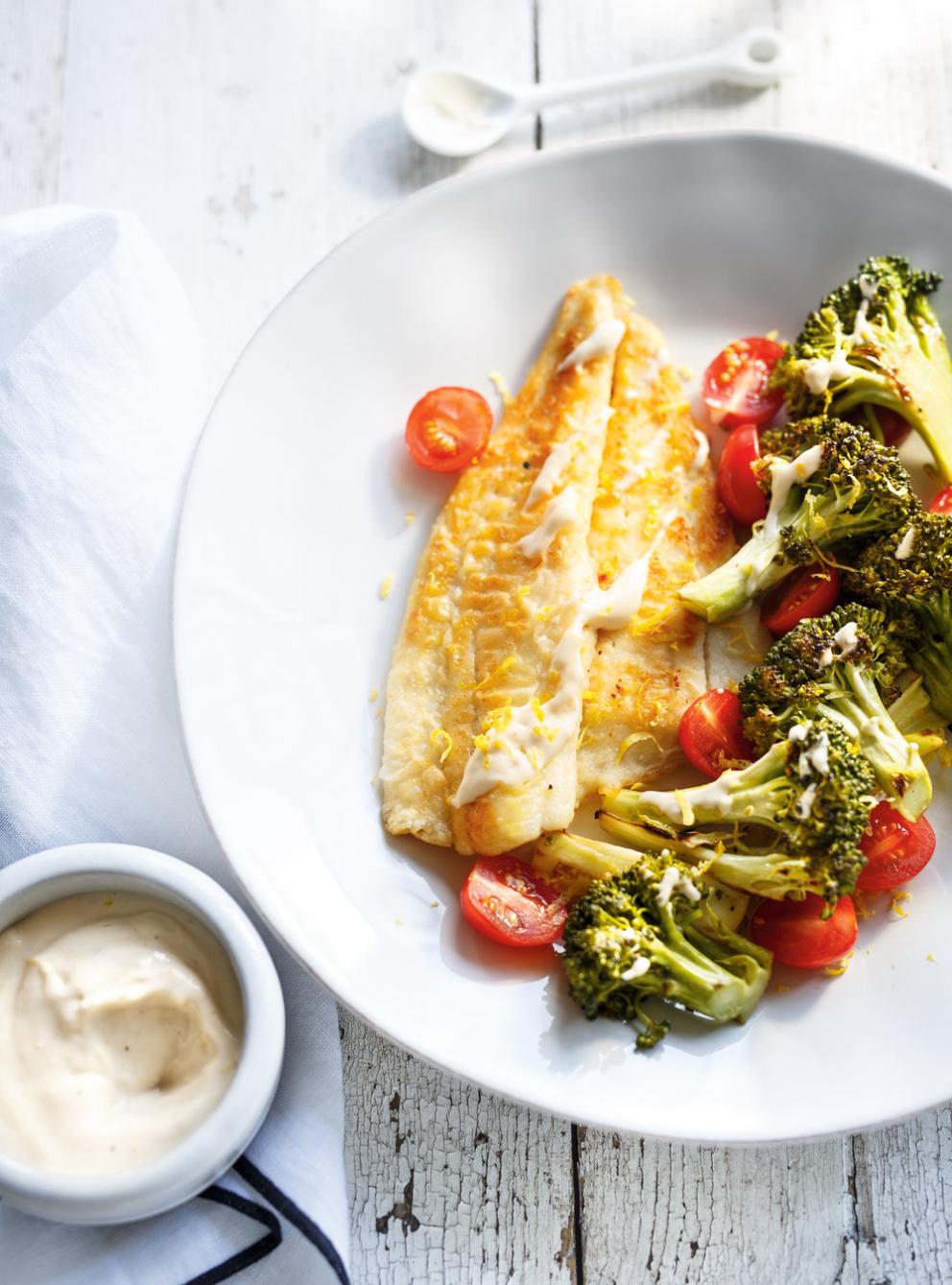 Filet de sole et sauce mayonnaise citron-anchois | RICARDO