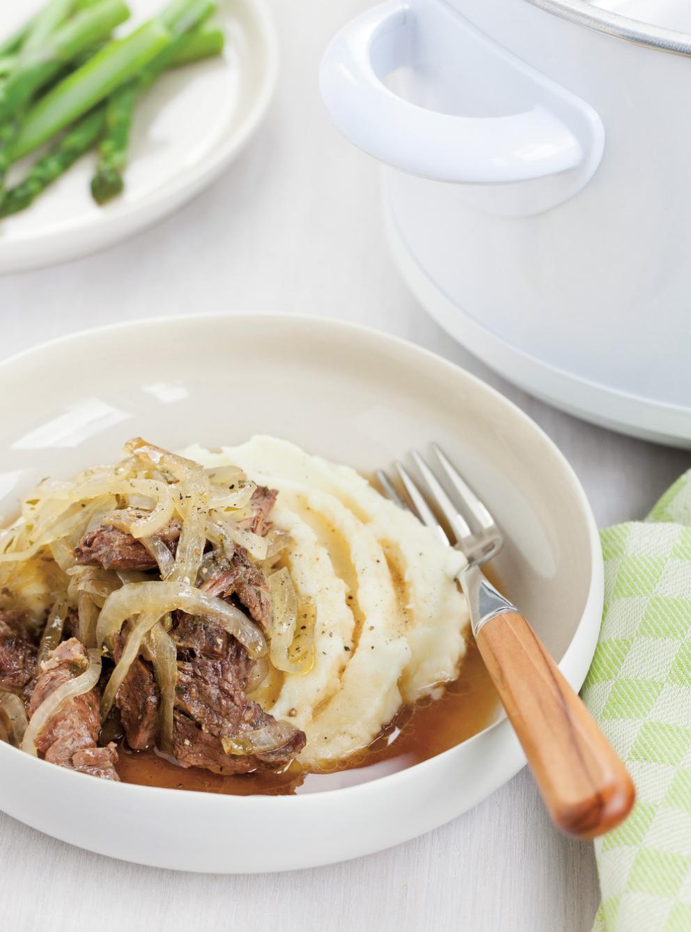 Broufado à la mijoteuse (boeuf braisé aux oignons à la provençale ...