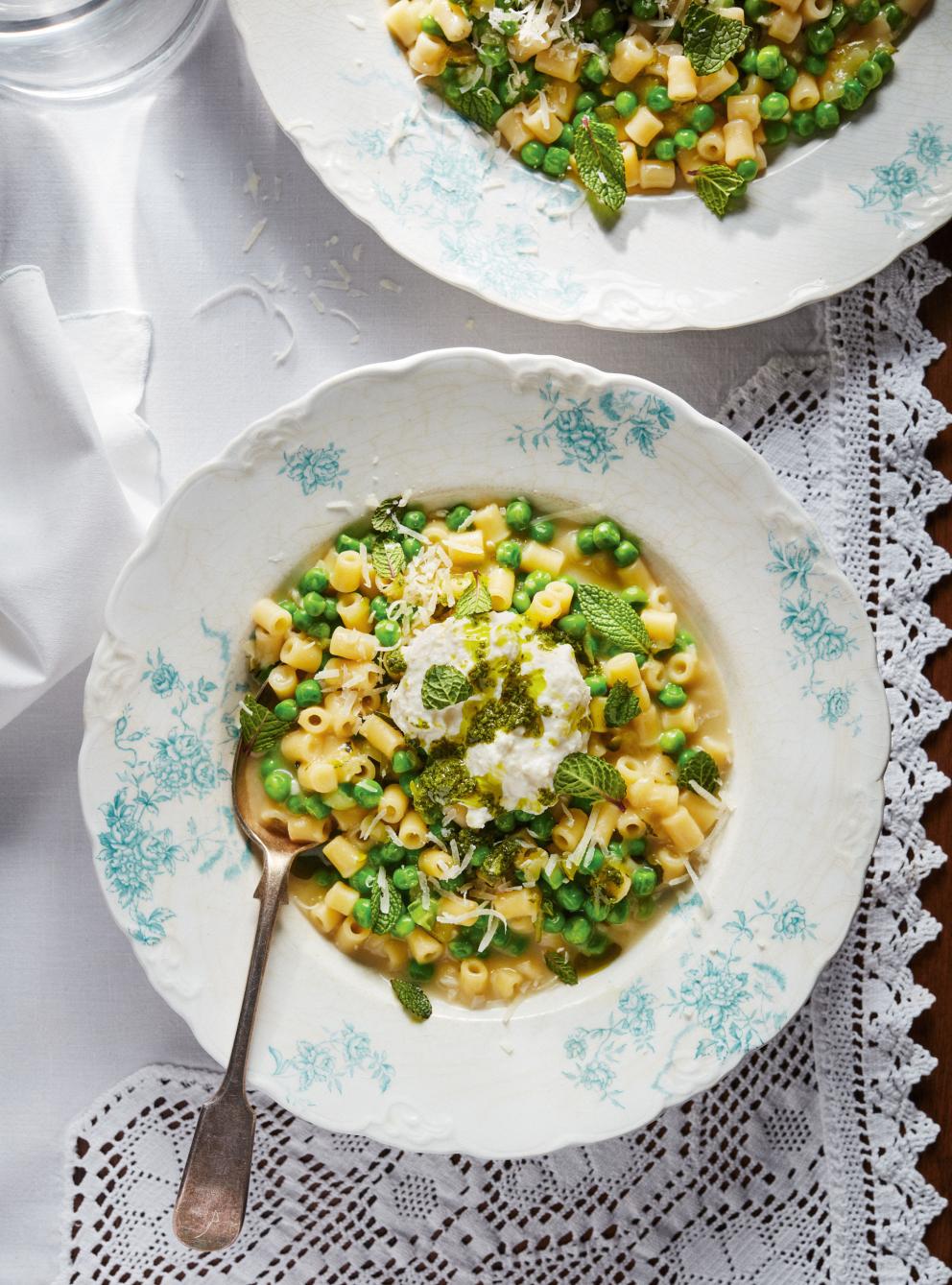 Tubettini Pasta with Peas, Zucchini and Ricotta (Tubettini e Piselli ...