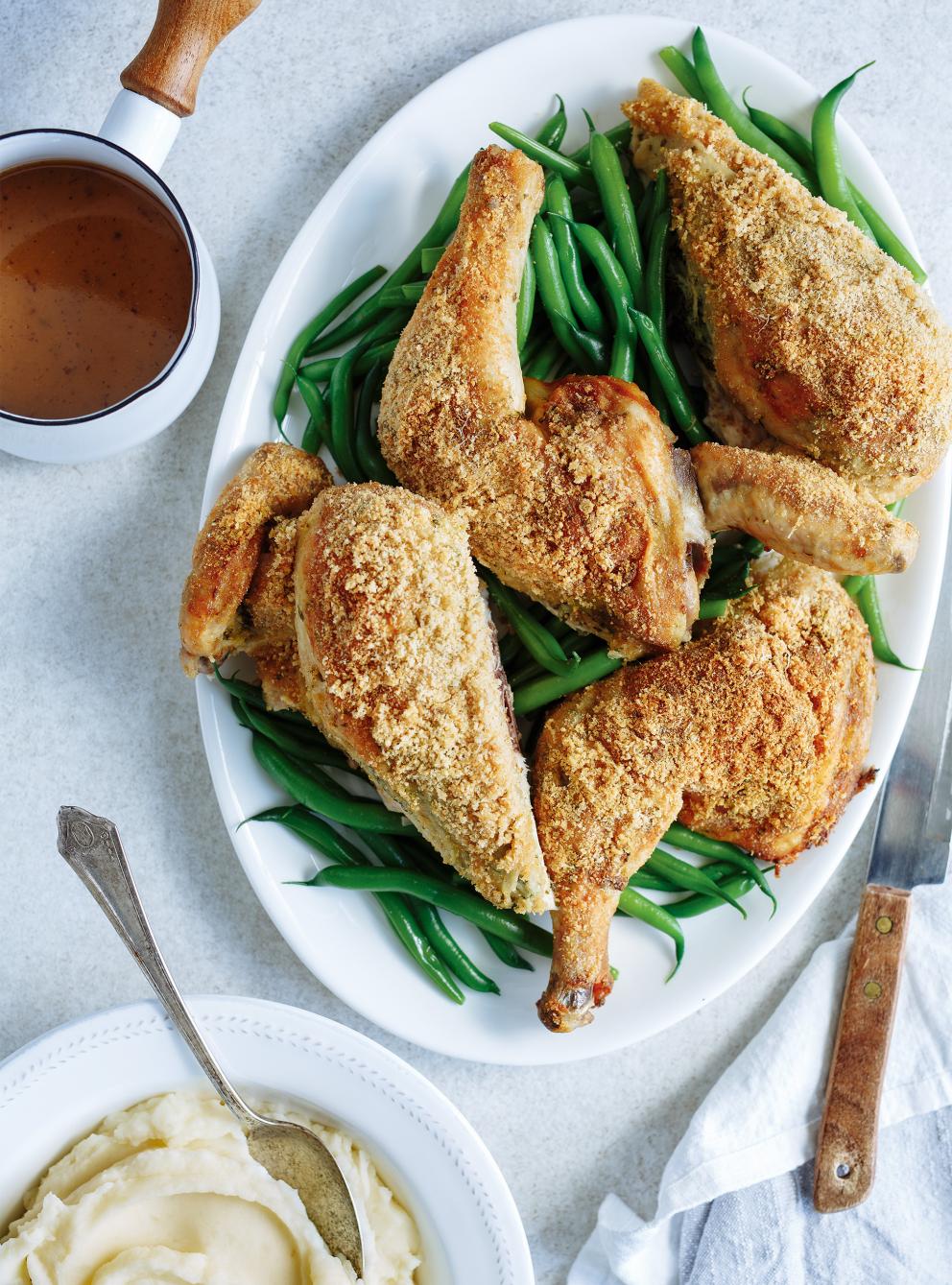 Poulet croustillant au parmesan et au basilic | RICARDO