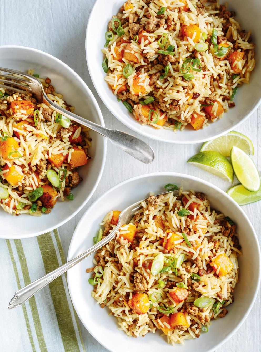 Riz frit au bœuf et à la courge | RICARDO