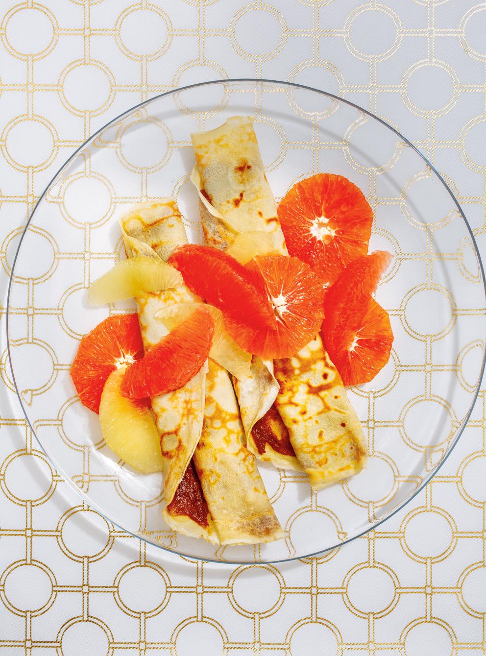 Crêpes aux dattes et aux agrumes | RICARDO