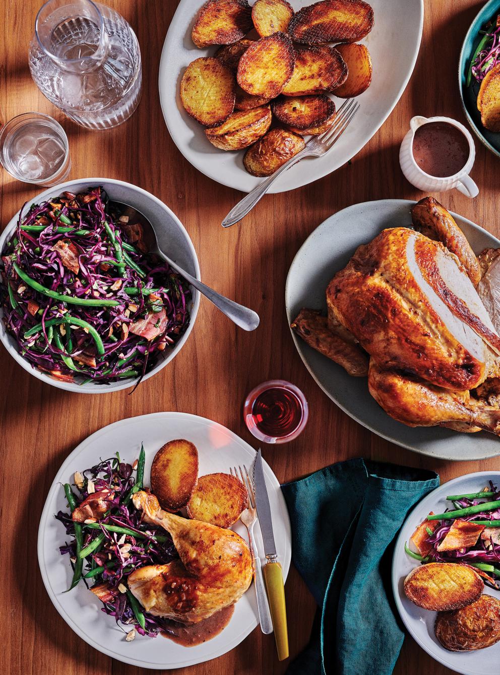 Poulet rôti et pommes de terre croustillantes | RICARDO