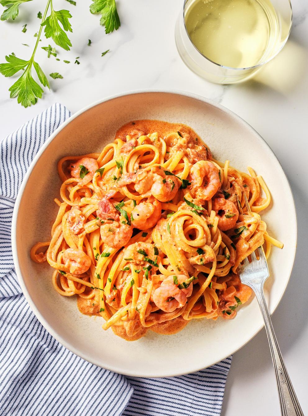 Linguines cajuns aux crevettes | RICARDO