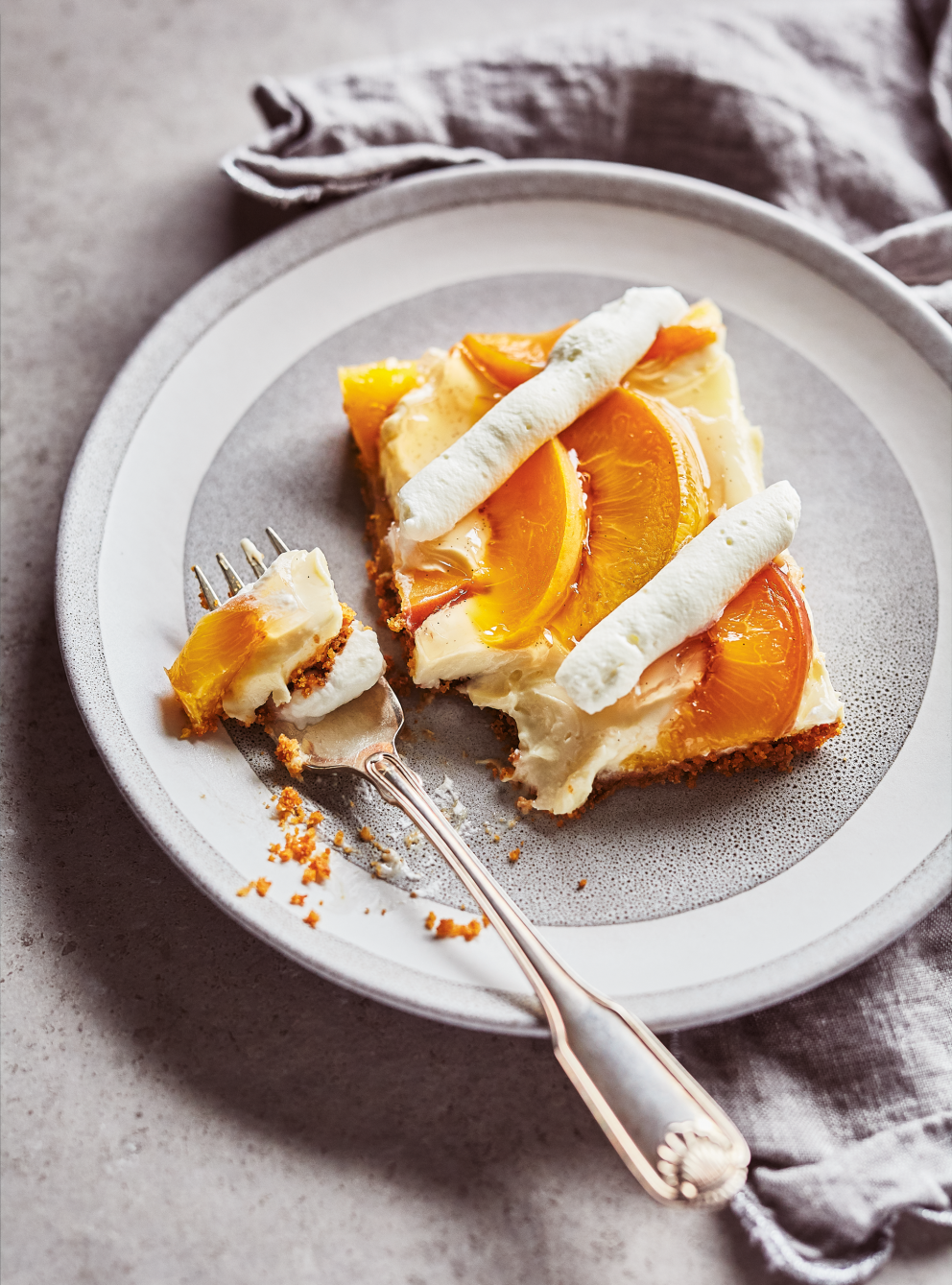 Sheet-Pan Peach Cheesecake | RICARDO