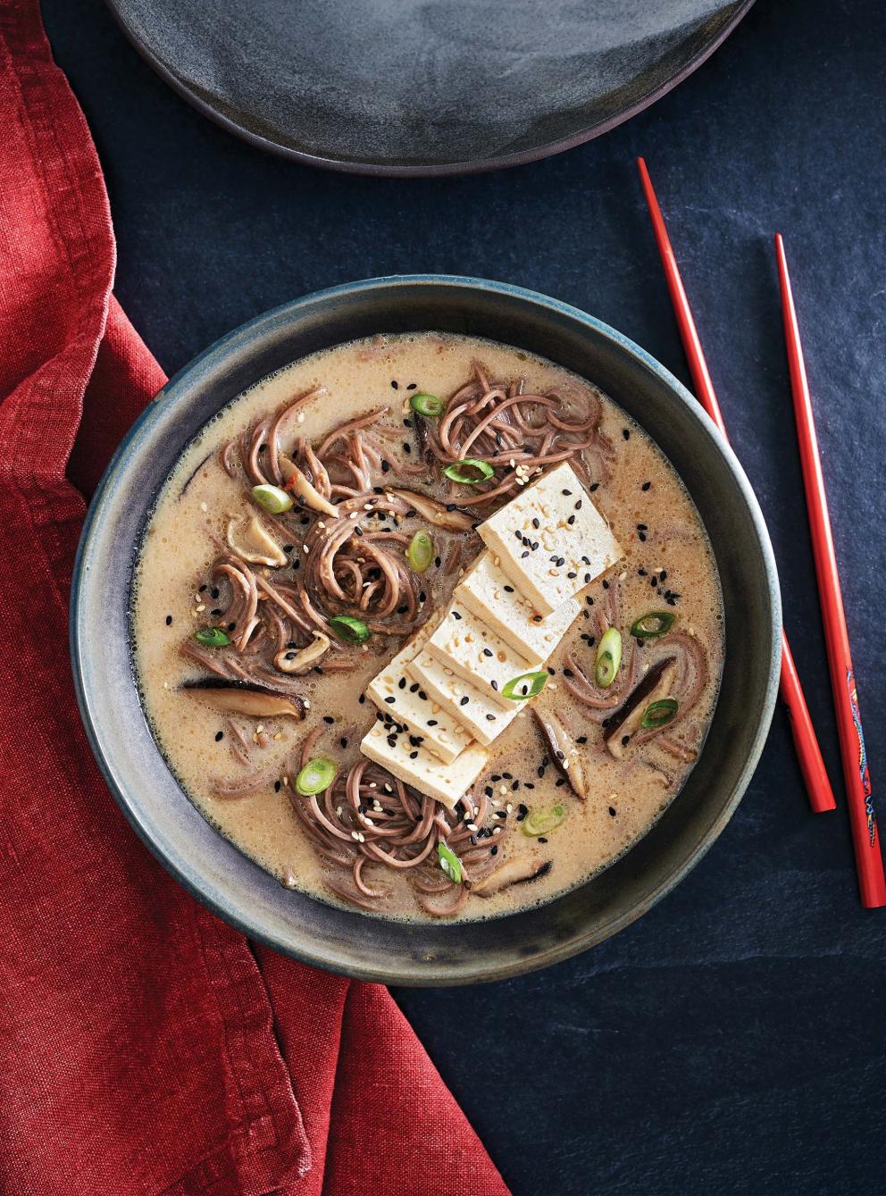 Tofu, Soba Noodle and Soy Soup | RICARDO