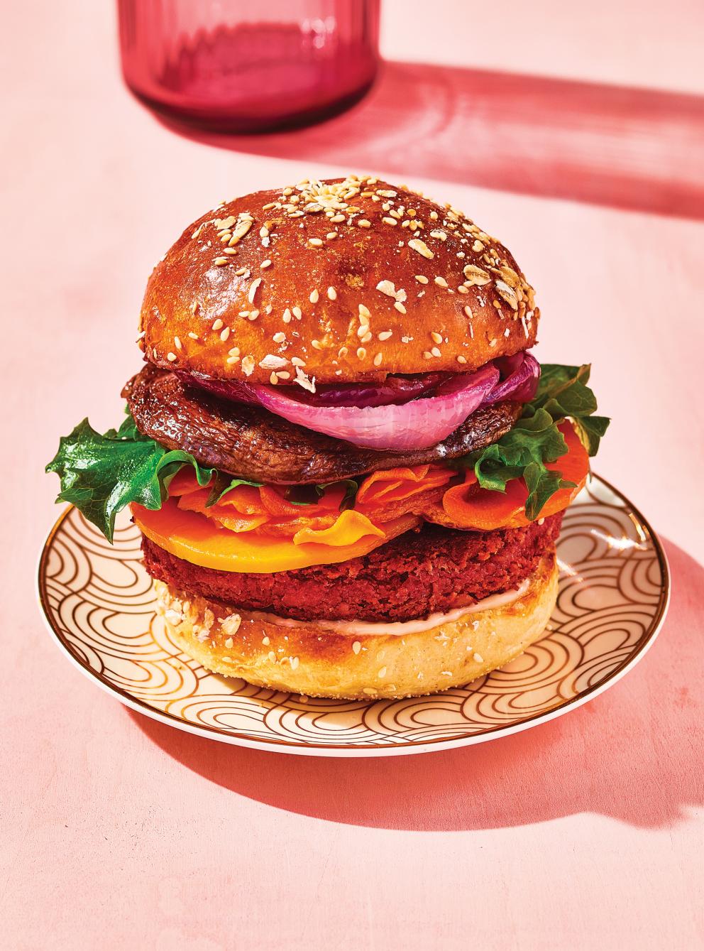 Chickpea and Roasted Vegetable Burgers | RICARDO